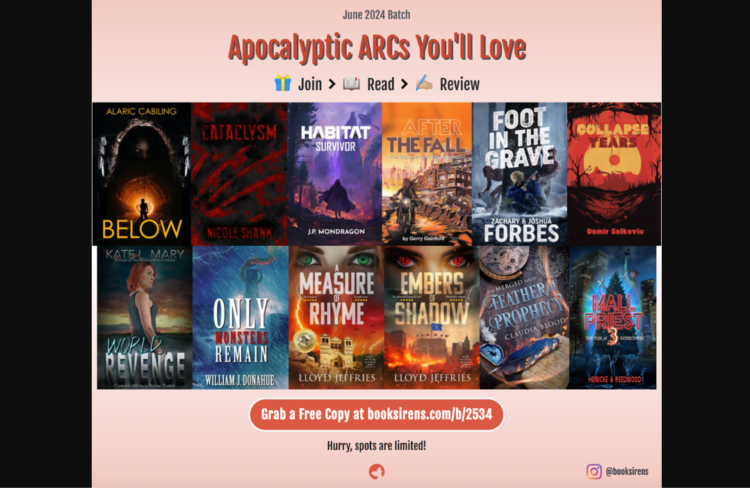 Review ARCs available from Booksirens! – ALARIC CABILING's OFFICIAL SITE